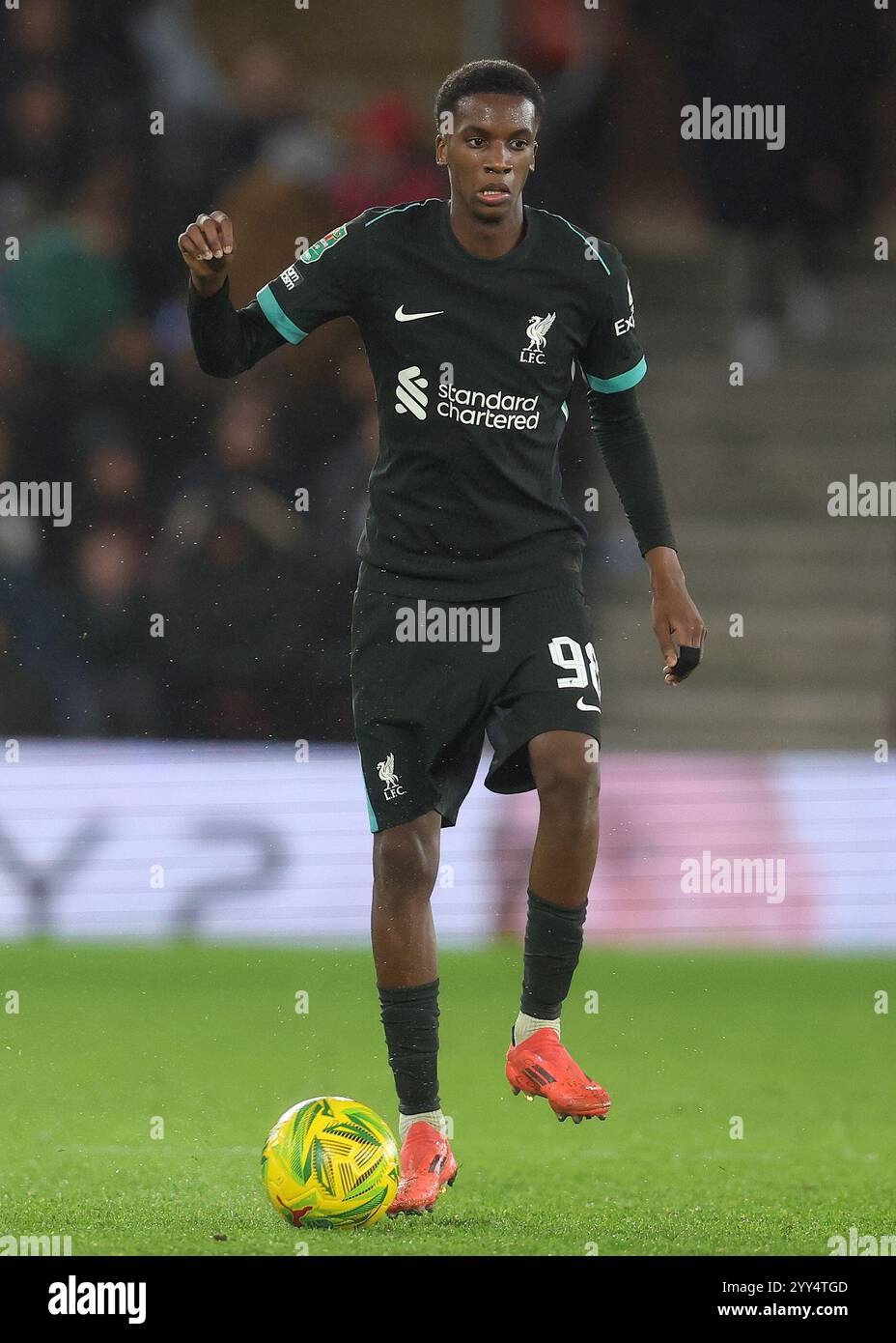 Southampton, UK. 18th Dec, 2024. Trey Nyoni of Liverpool during the ...