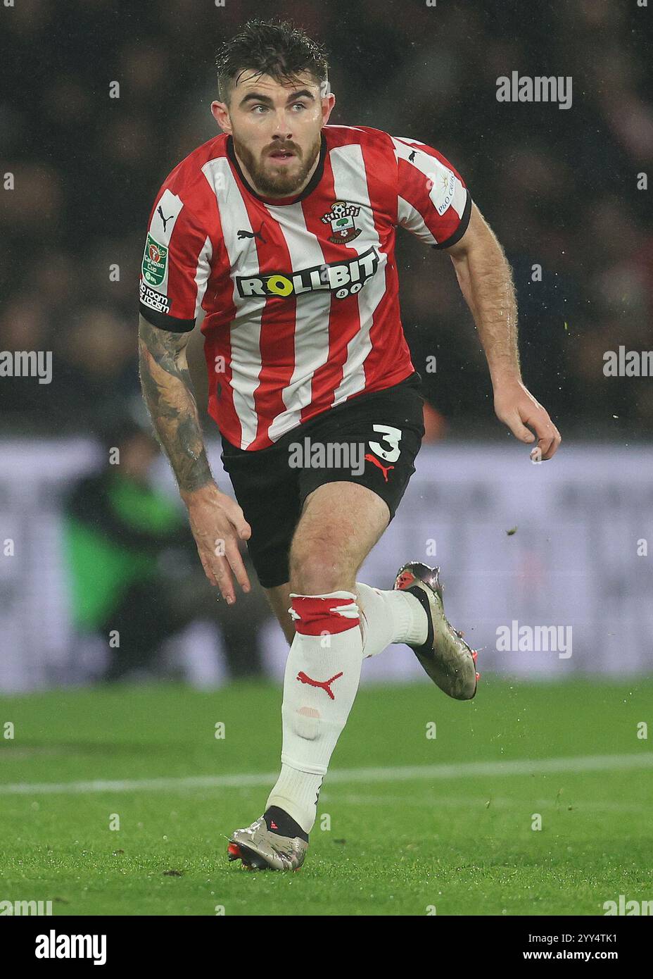 Southampton, UK. 18th Dec, 2024. Ryan Manning of Southampton during the ...