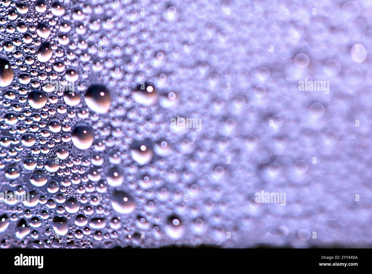 Close Up of Condensation Floating Liquid Water Bubbles and Drips on ...