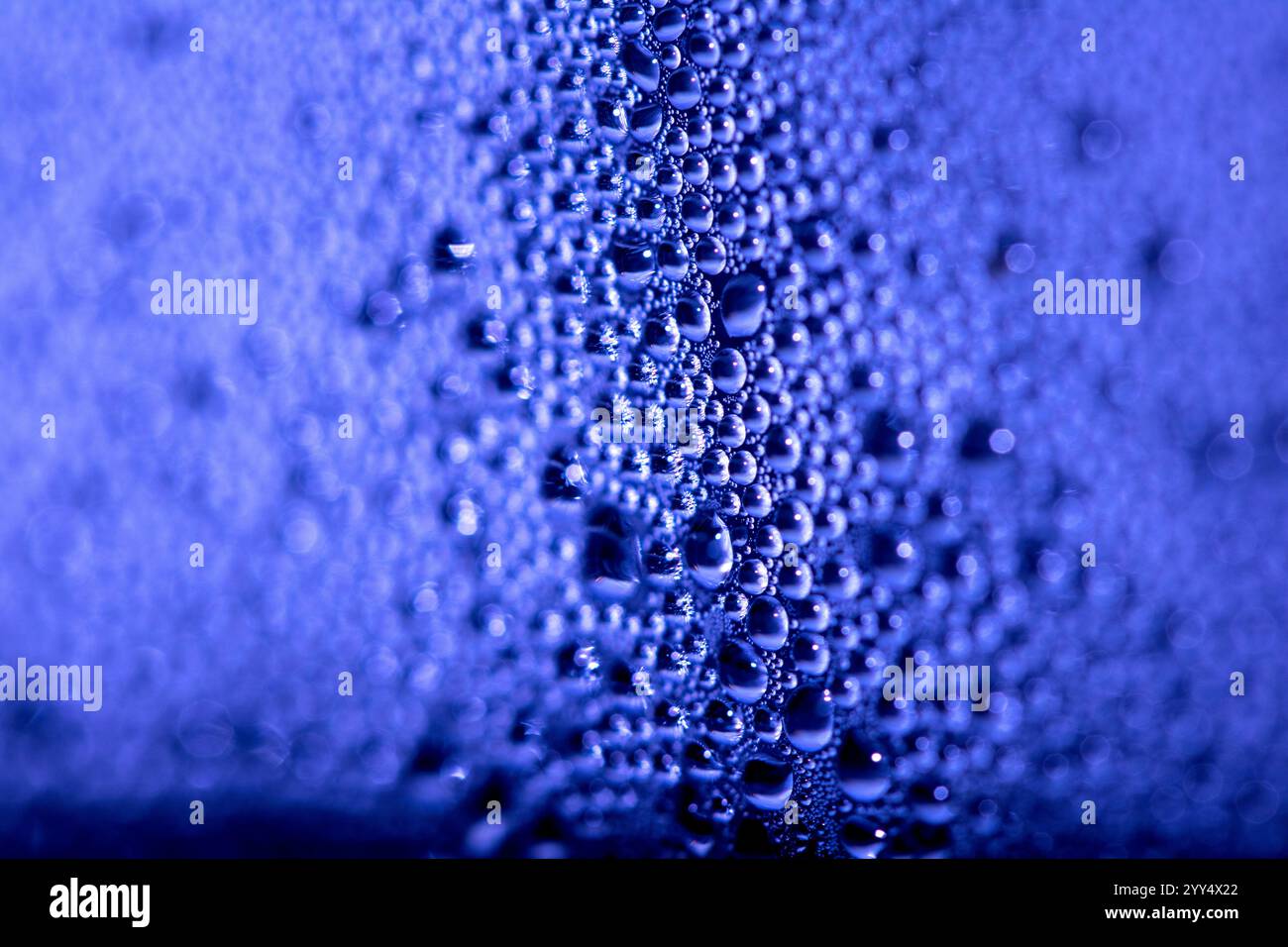 Close Up of Condensation Floating Liquid Water Bubbles and Drips on ...