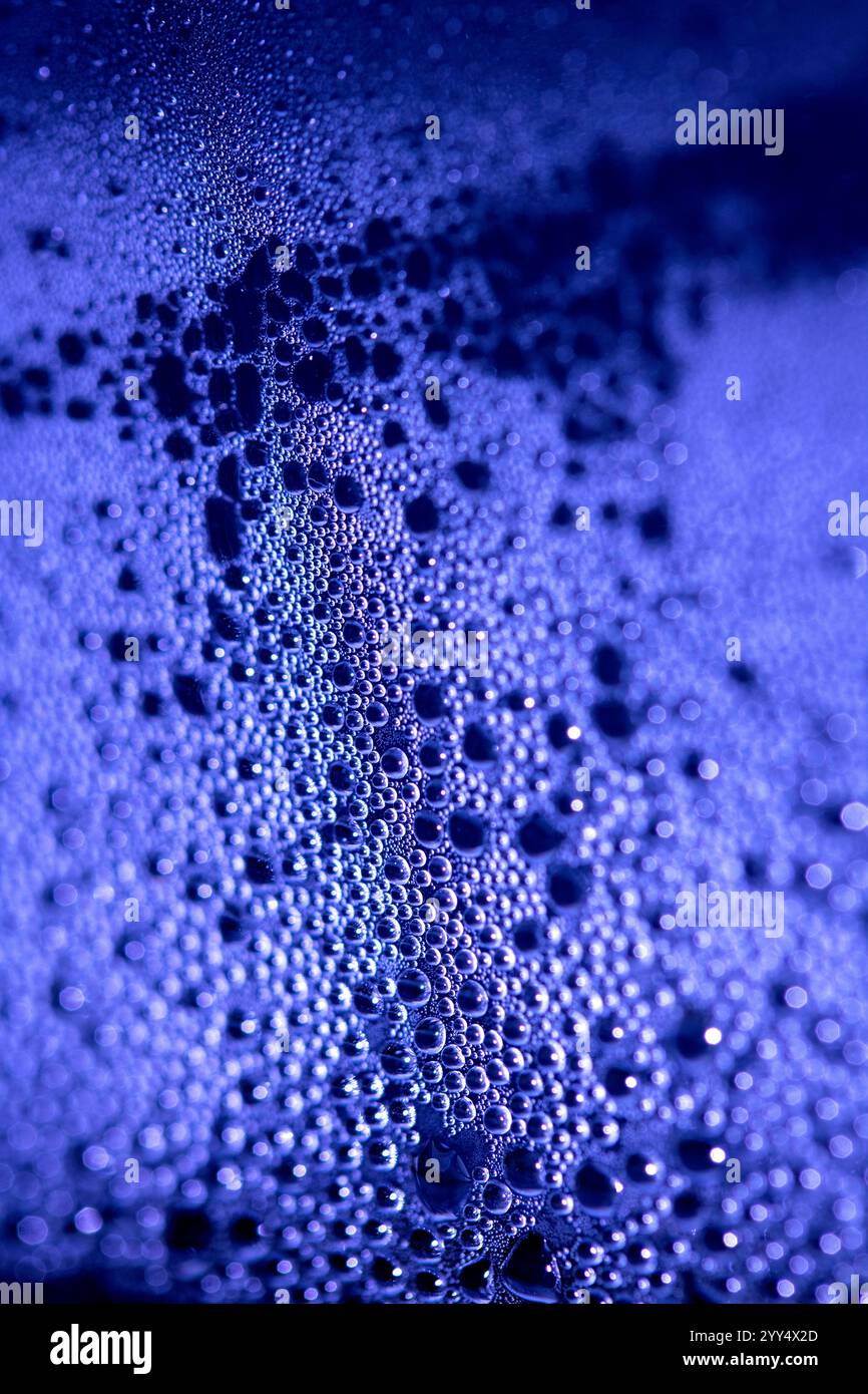 Close Up of Condensation Floating Liquid Water Bubbles and Drips on ...