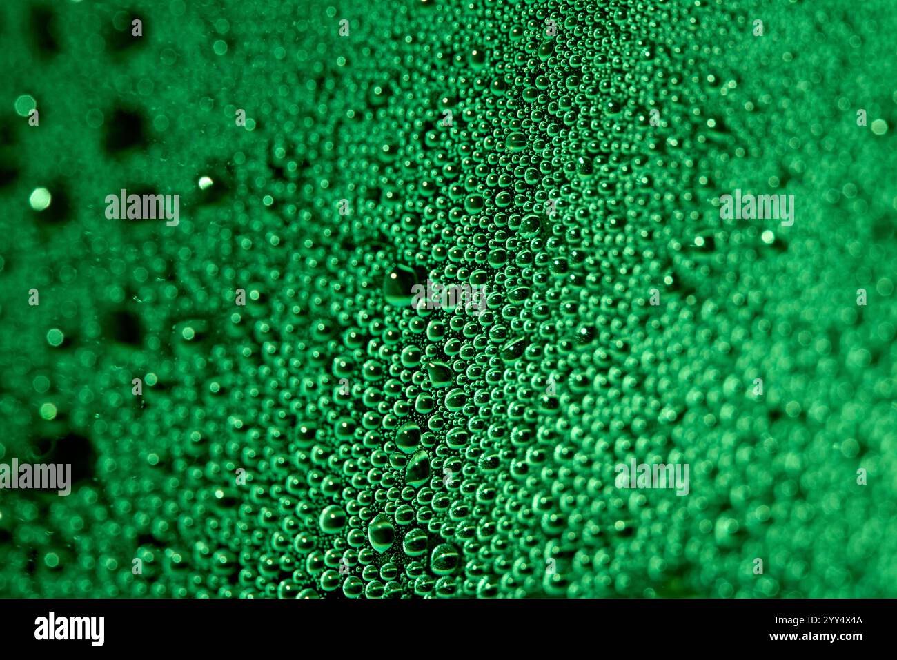Close Up of Condensation Floating Liquid Water Bubbles and Drips on ...