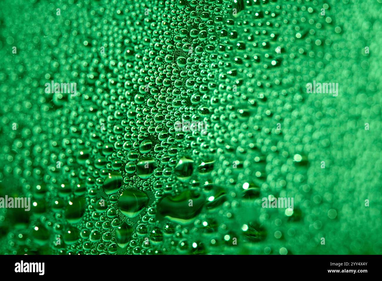 Close Up of Condensation Floating Liquid Water Bubbles and Drips on ...