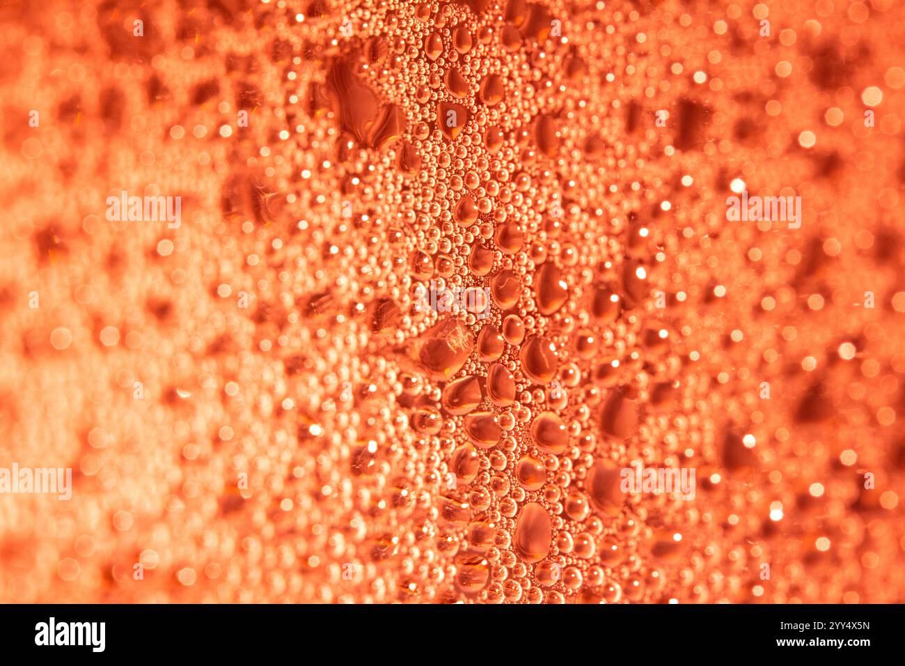 Close Up of Condensation Floating Liquid Water Bubbles and Drips on ...