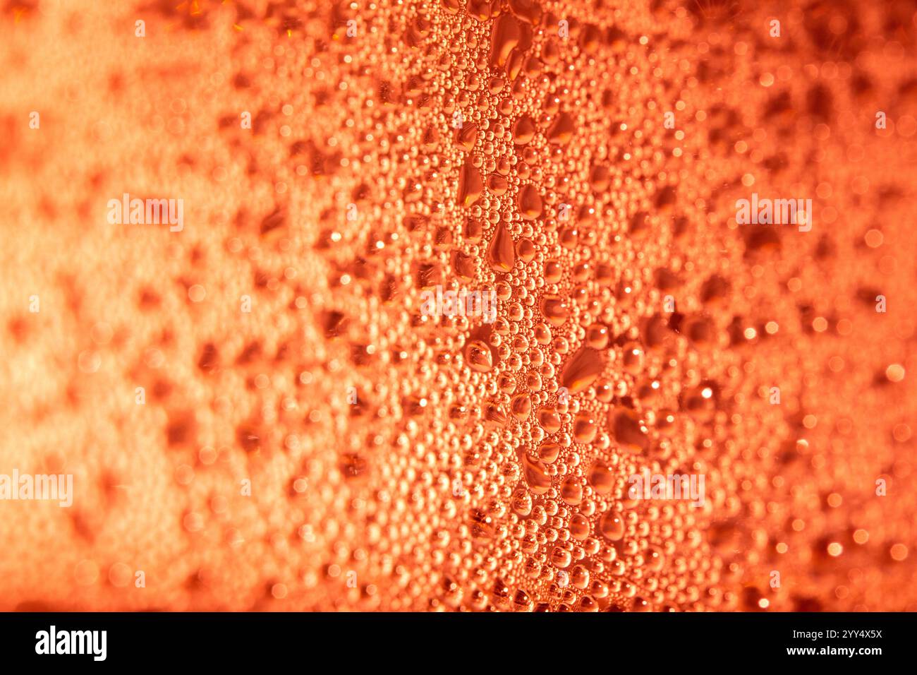 Close Up of Condensation Floating Liquid Water Bubbles and Drips on ...