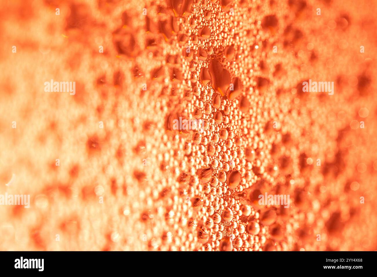 Close Up of Condensation Floating Liquid Water Bubbles and Drips on ...