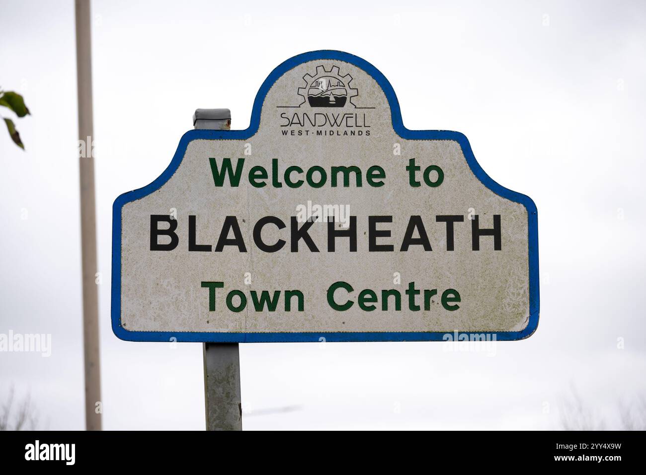 Welcome to Blackheath Town Centre sign, West Midlands, England, UK ...