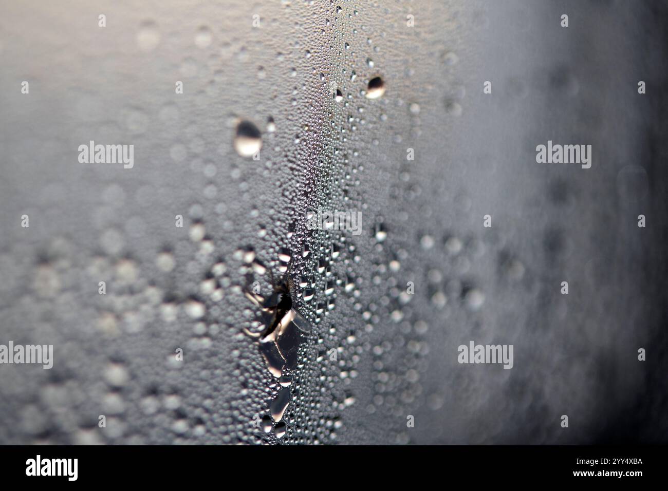 Close Up of Condensation Floating Liquid Water Bubbles and Drips on ...
