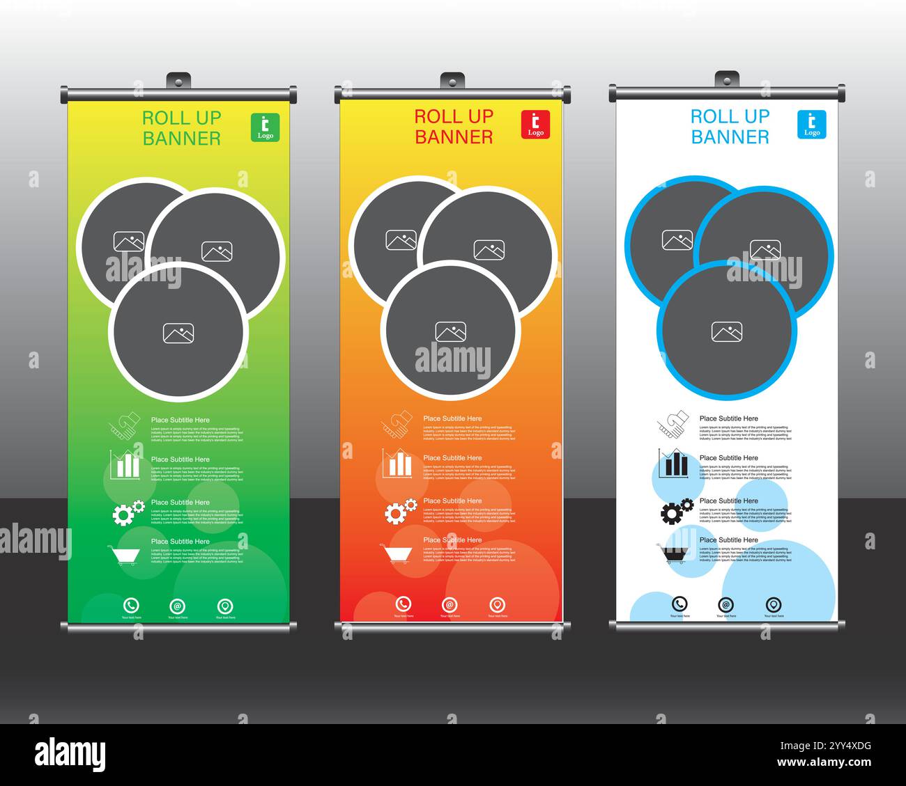 Roll up banner stand design template, modern roll up banner, vector ...