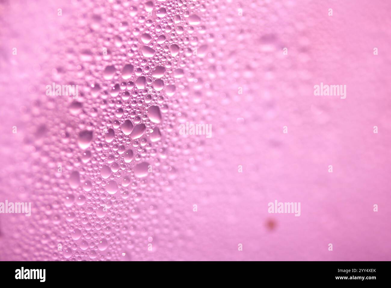 Close Up of Condensation Floating Liquid Water Bubbles and Drips on ...