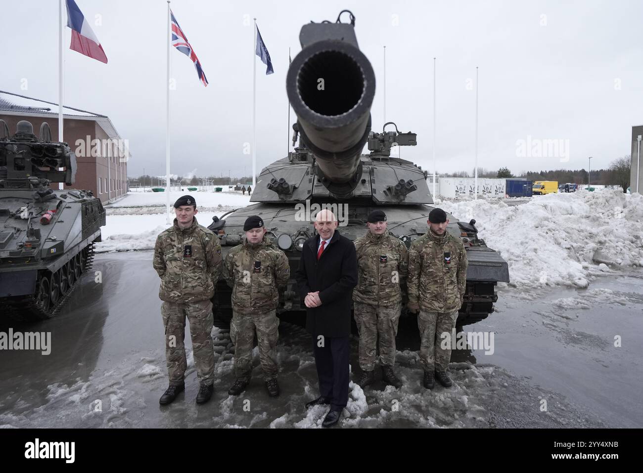 Defence Secretary John Healey meets British personnel at the Tapa ...