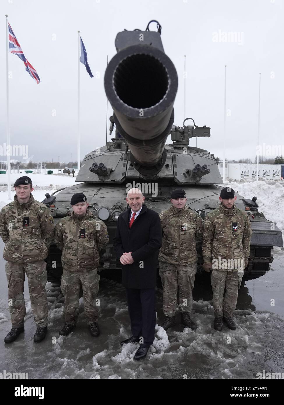 Defence Secretary John Healey meets British personnel at the Tapa ...