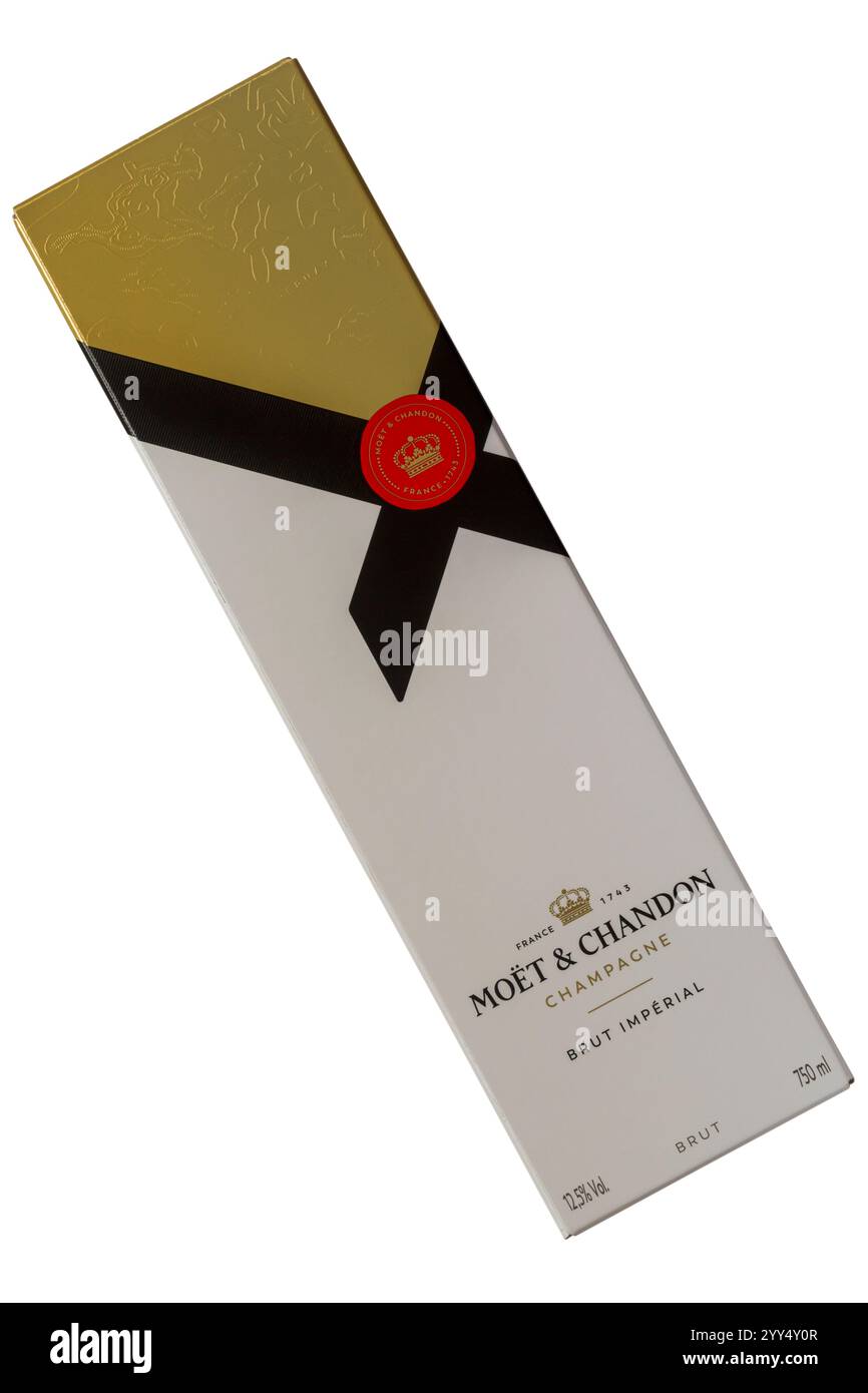 Moet & Chandon Champagne Brut Imperial isolated on white background ...