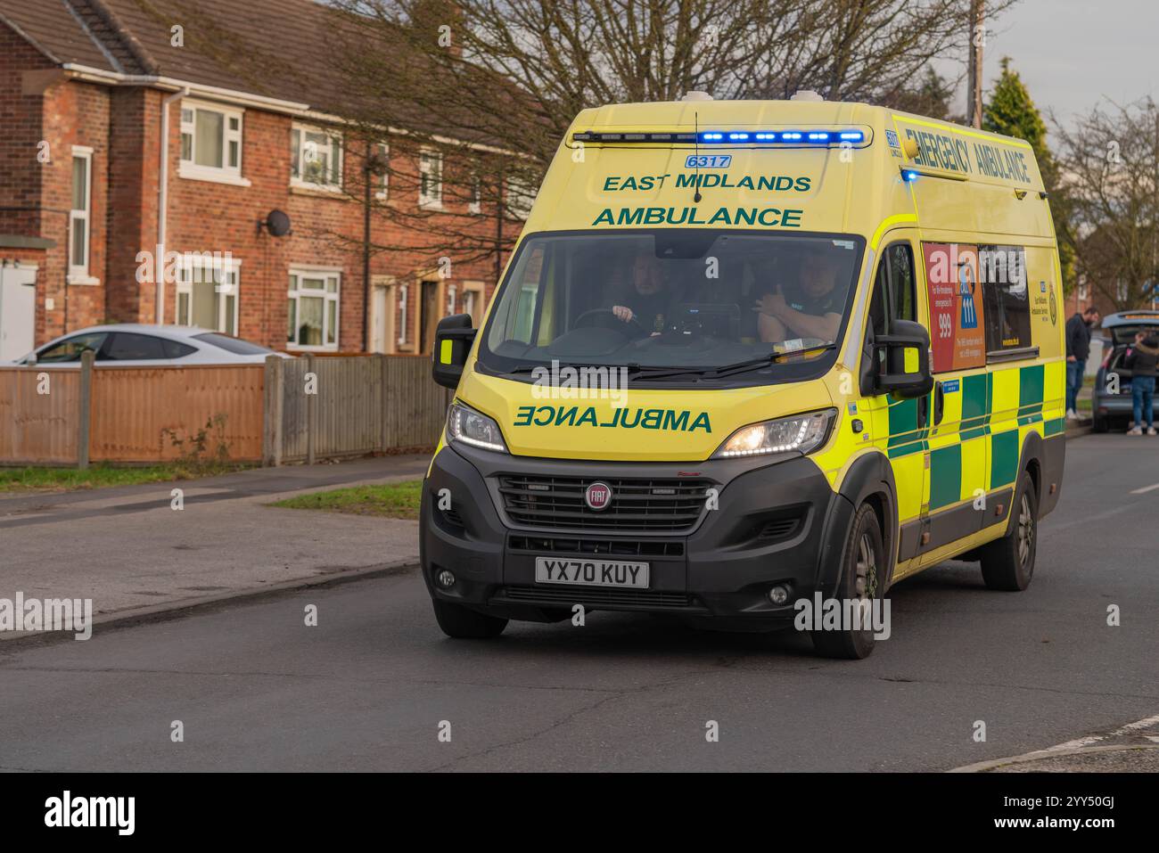 Blue lights, ambulance, emergency, trauma, stretcher, rescue, call 999 ...