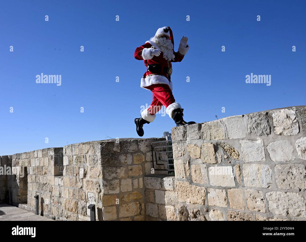 Old City Jerusalem, Israel. 19th Dec, 2024. Palestinian Christian Issa ...