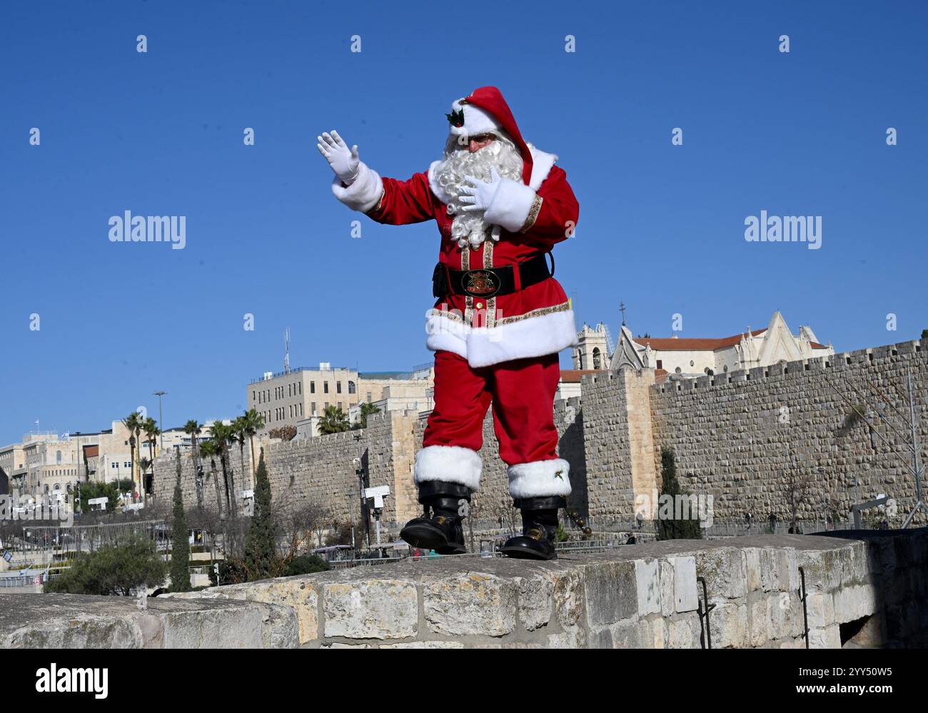 Old City Jerusalem, Israel. 19th Dec, 2024. Palestinian Christian Issa ...