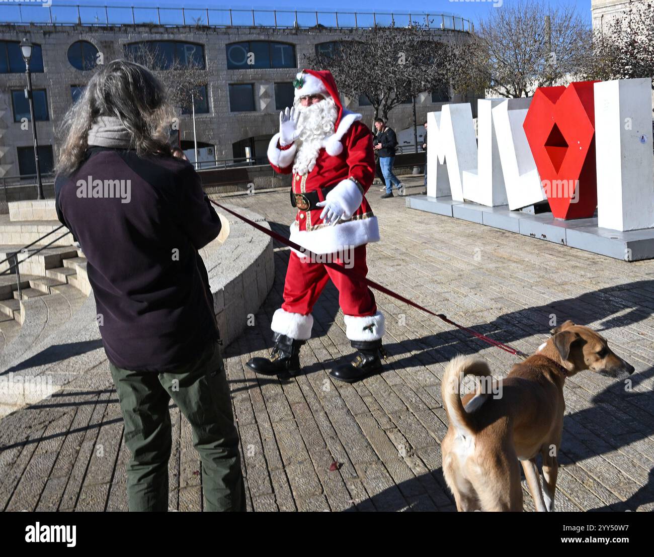 Old City Jerusalem, Israel. 19th Dec, 2024. Palestinian Christian Issa ...