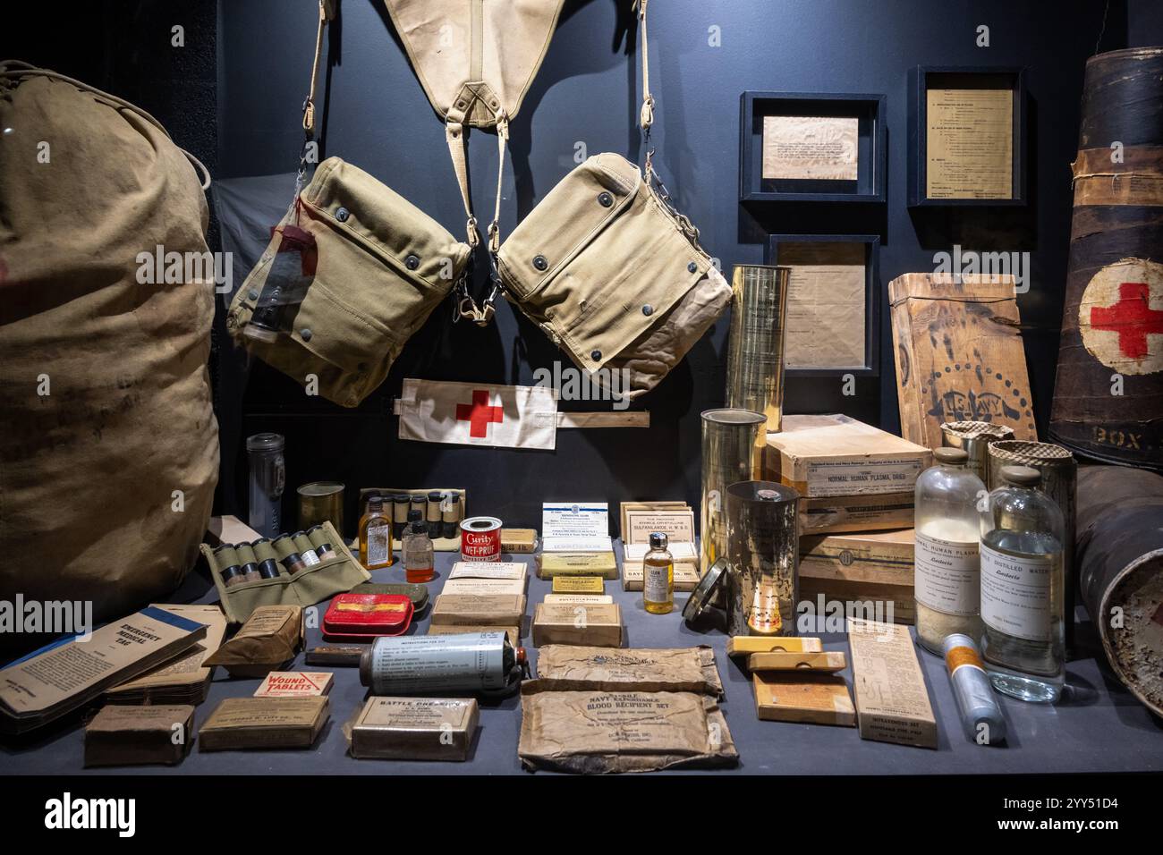 Kit, D-Day Experience Museum, Carentan, Normandy, France Stock Photo ...