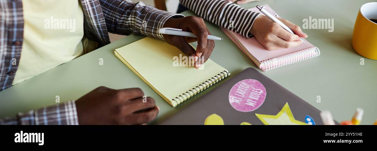 Website header shot of two colleagues from different ethnic backgrounds ...