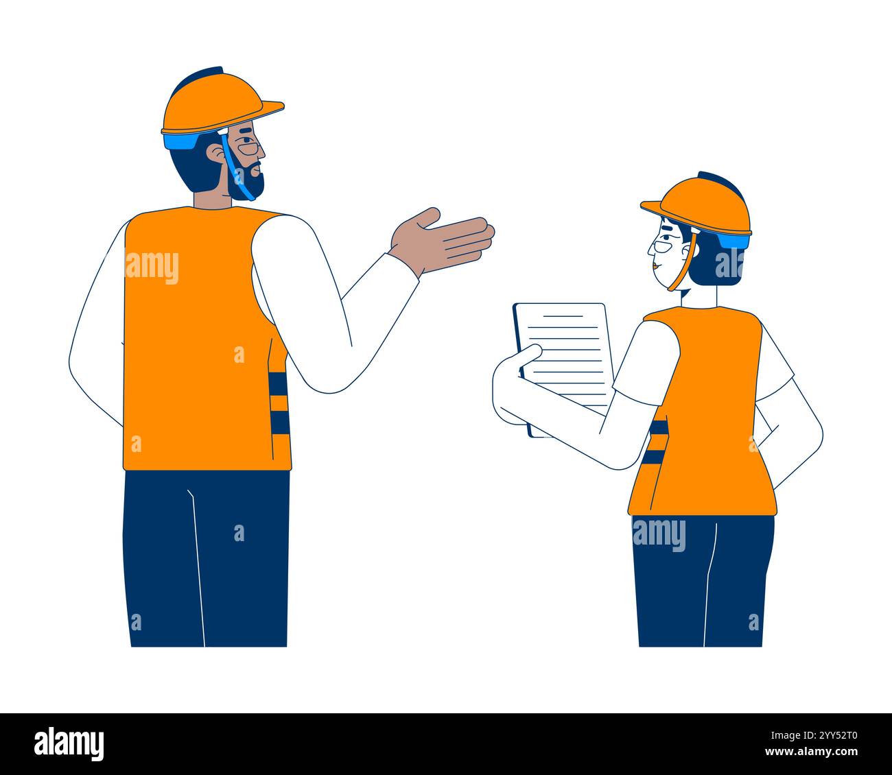 Cartoon female construction workers hi-res stock photography and images ...