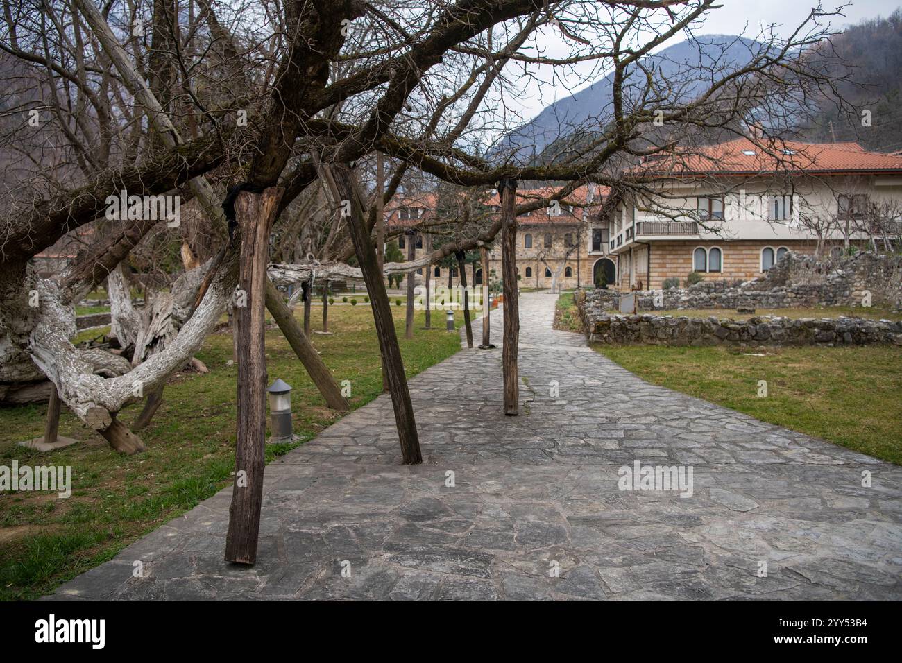 Courtyard or garden of Medieval Monastery and Church Pecka Patrijarsija ...