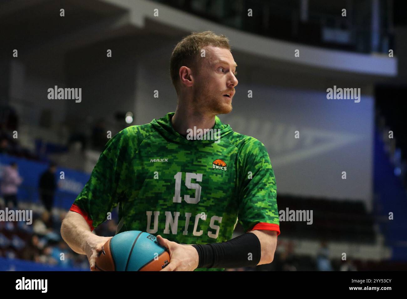 Sergey Toropov (15) of UNICS in action during the VTB United League ...