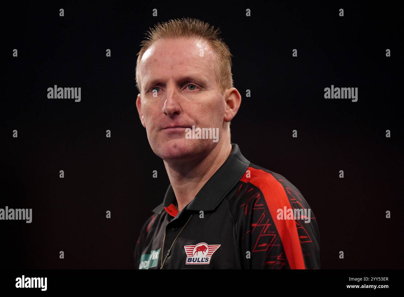 Chris Landman during the first round match against Lok Yin Lee on day ...