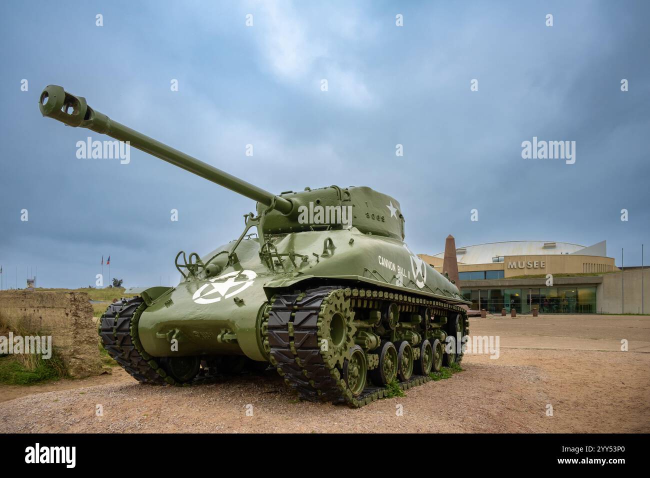 Sherman Tank at Utah Beach Landing Museum, Normandy, France Stock Photo ...
