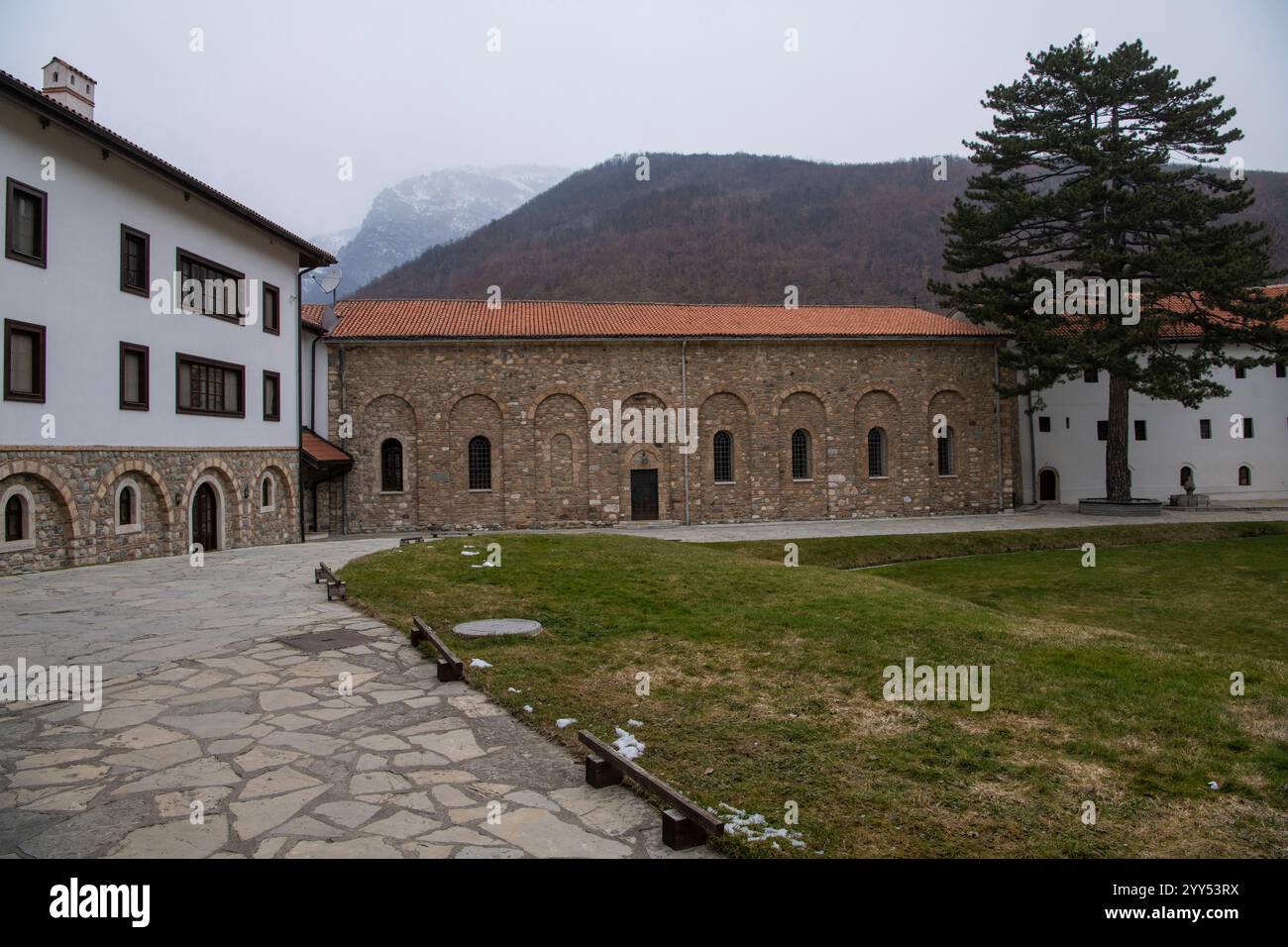 Medieval Monastery and orthodox Church Visoki Decani, one of the most important Serbian ...