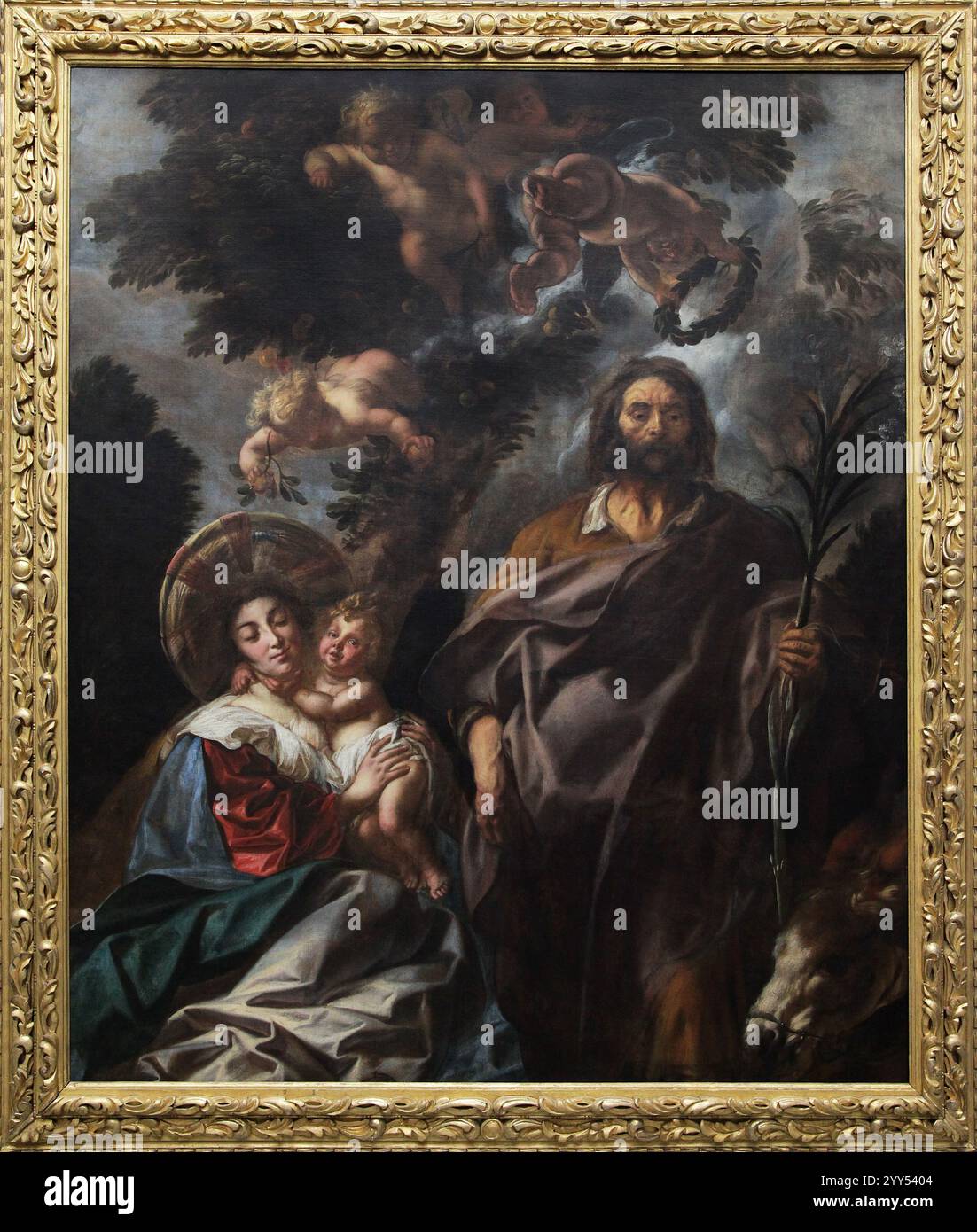 The Flight into Egypt by Jacob Jacques Jordaens (1593-1678 Stock Photo ...