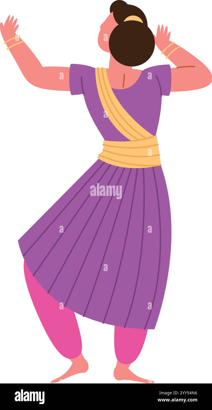 Woman performing bharatanatyam dance Stock Vector Images - Alamy