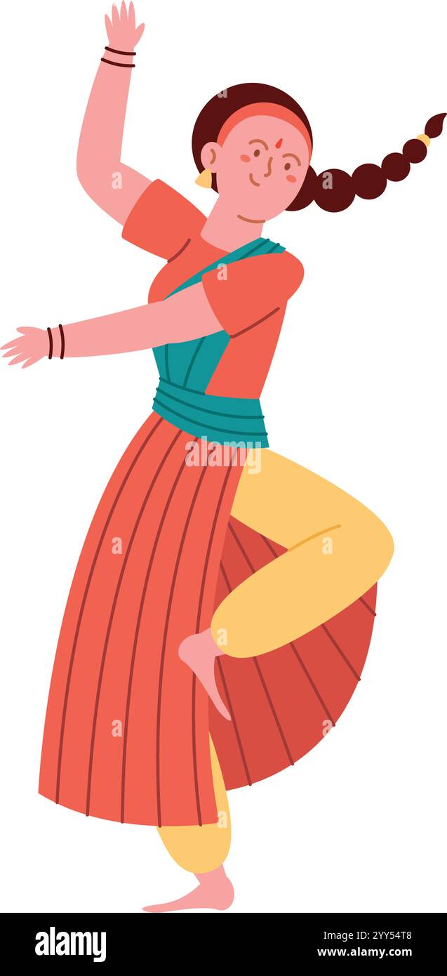 Traditional indian classical dance Stock Vector Images - Alamy