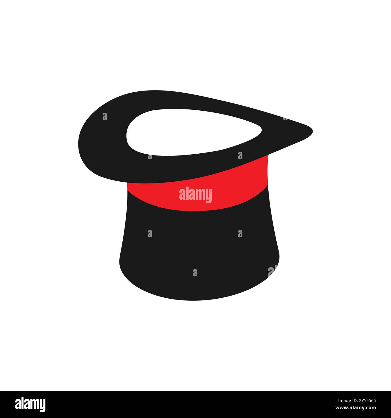 magic hat, gentleman hat cylinder with ribbon icon, symbol, design ...