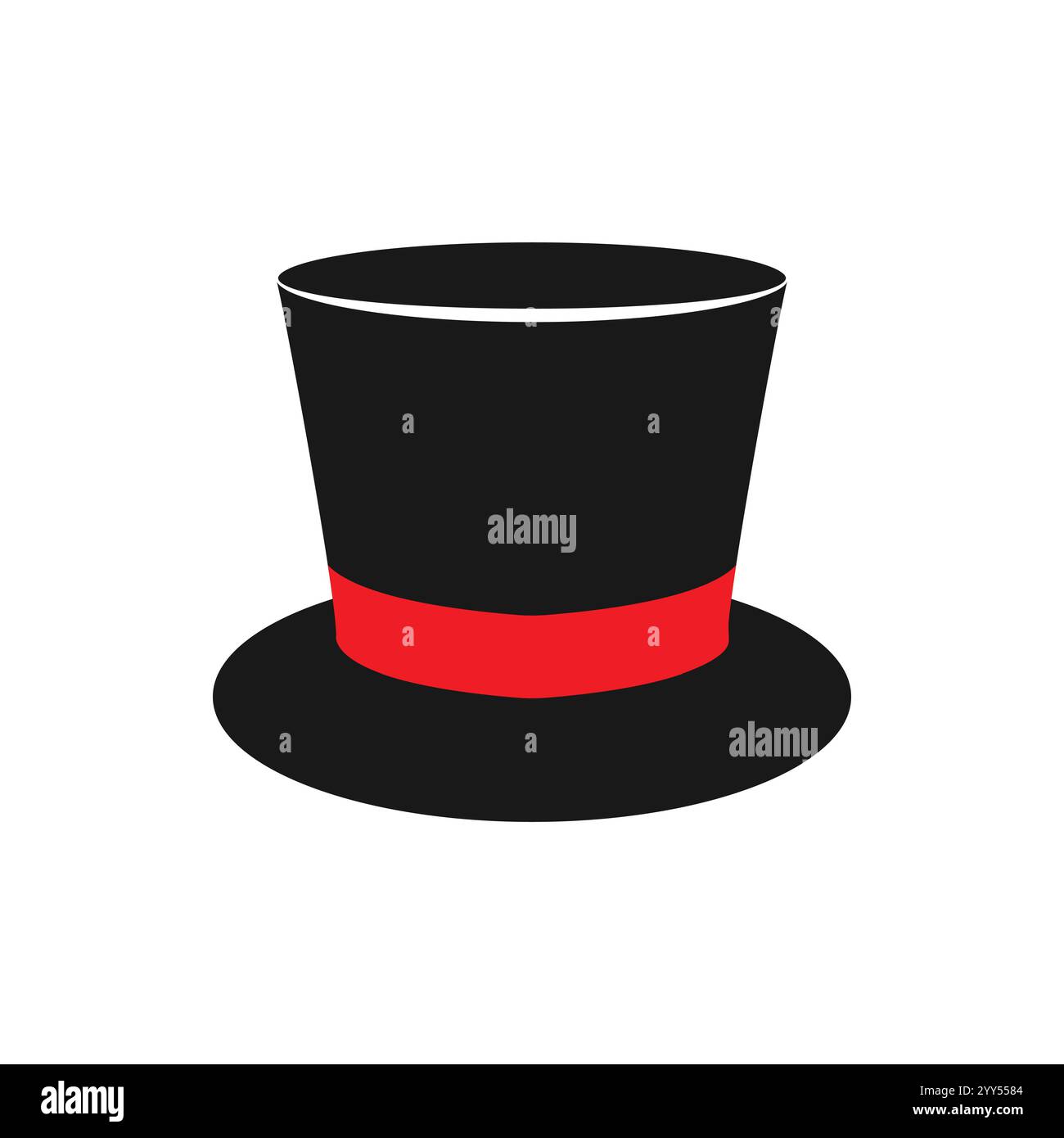 magic hat, gentleman hat cylinder with ribbon icon, symbol, design ...