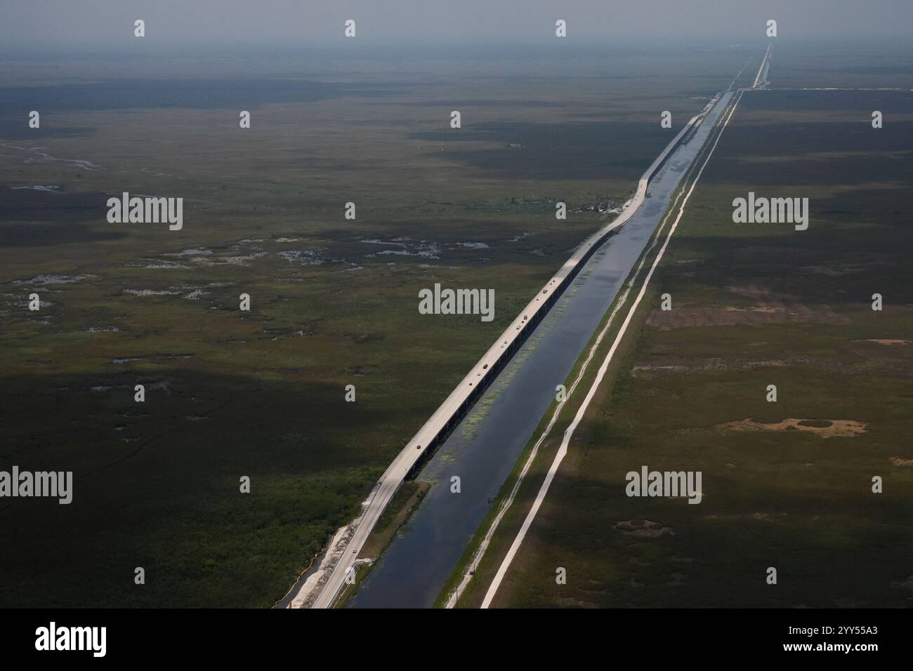 Sections of the Tamiami Trail which have been replaced with bridges to ...