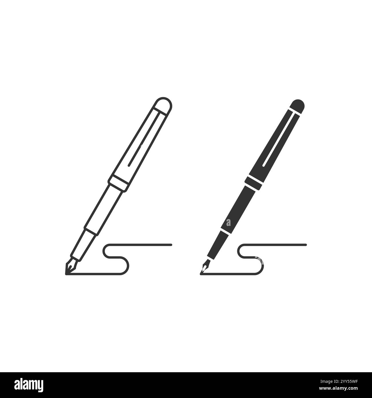 Drawing pen icon. Writing ink mark symbol. Writing pencil vector ...