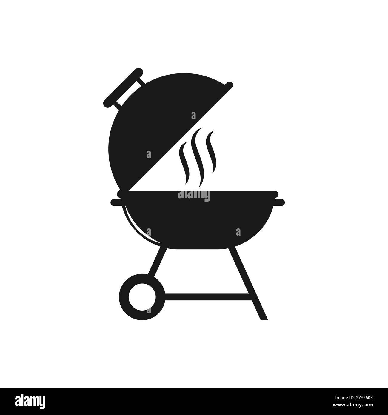 Grill bbq vector icon illustration isolated on white background Stock ...