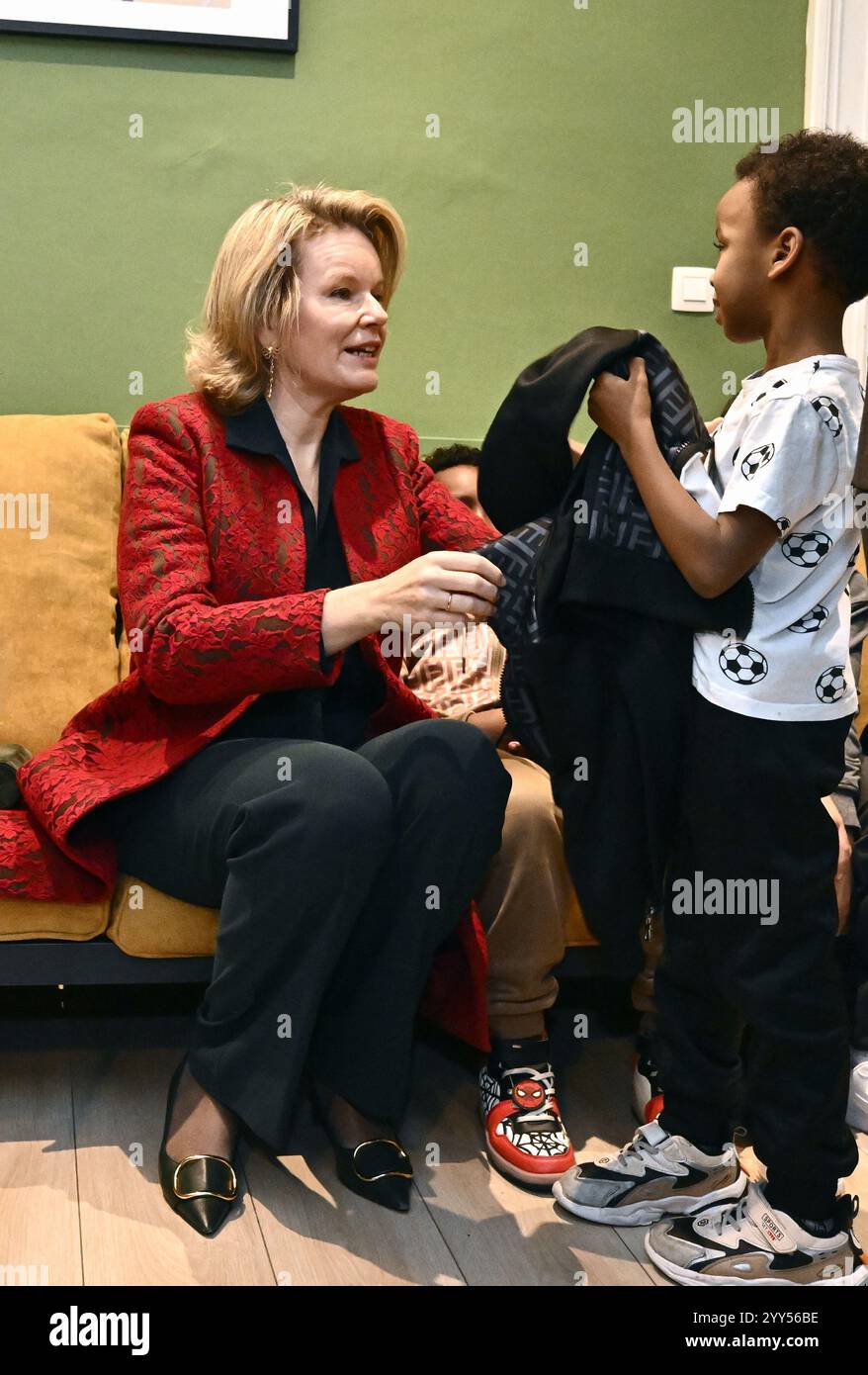 Brussels, Belgium. 19th Dec, 2024. Queen Mathilde of Belgium and Queen ...