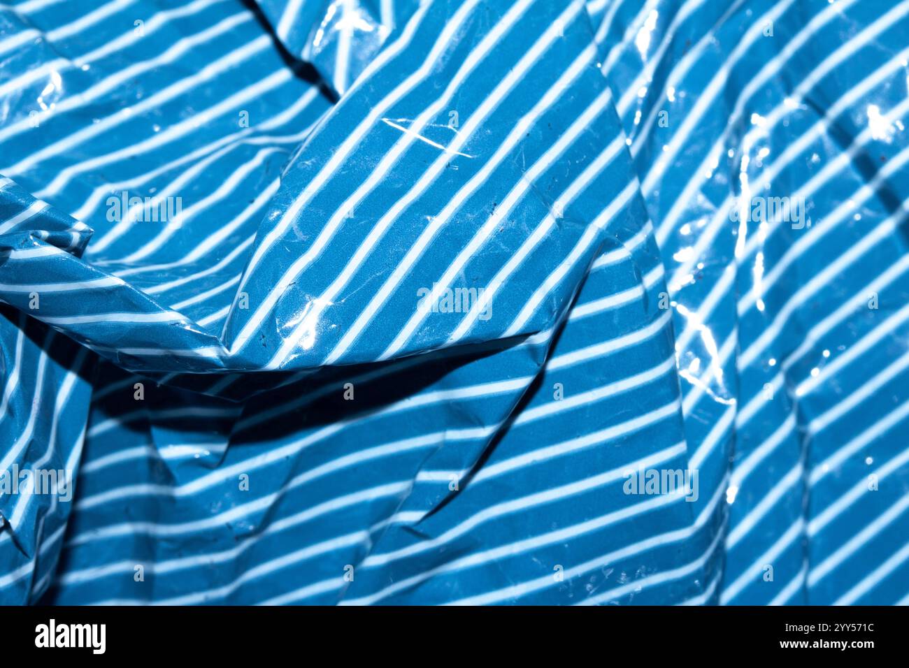 Sweet Wrapper Fine Stripes Lines on Plastic Paper Crumpled Warped ...