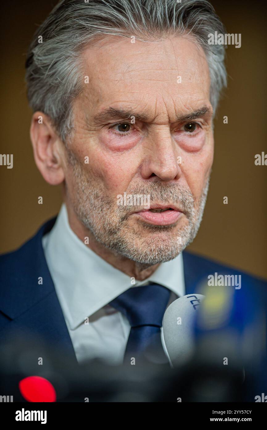 BRUSSELS - Prime Minister Dick Schoof arrives for an EU summit. At the ...