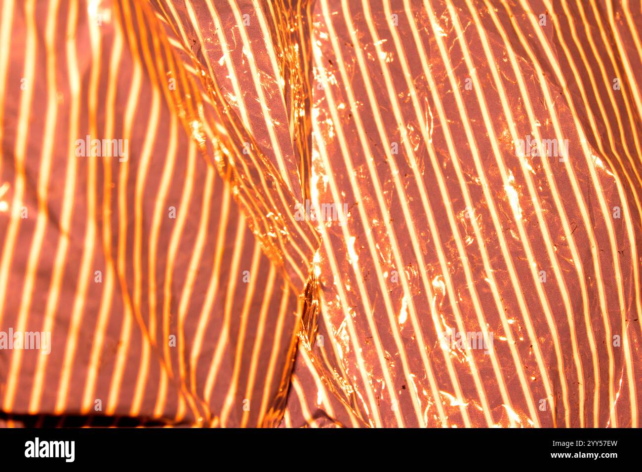 Sweet Wrapper Fine Stripes Lines on Plastic Paper Crumpled Warped ...