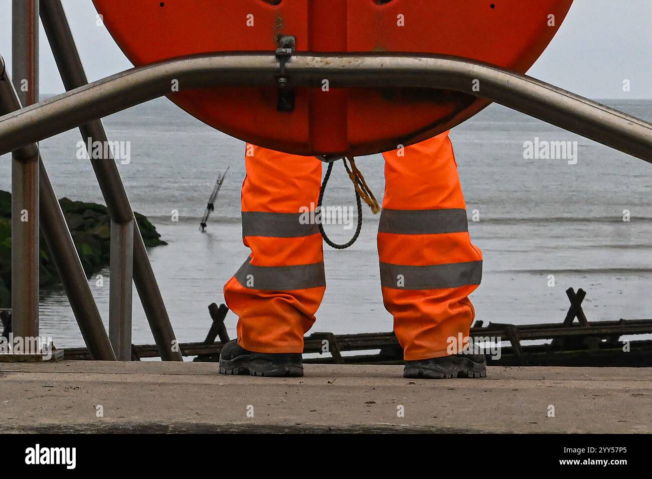 Sae defences, Wales coast, rocks, construction, breakwater, defence ...