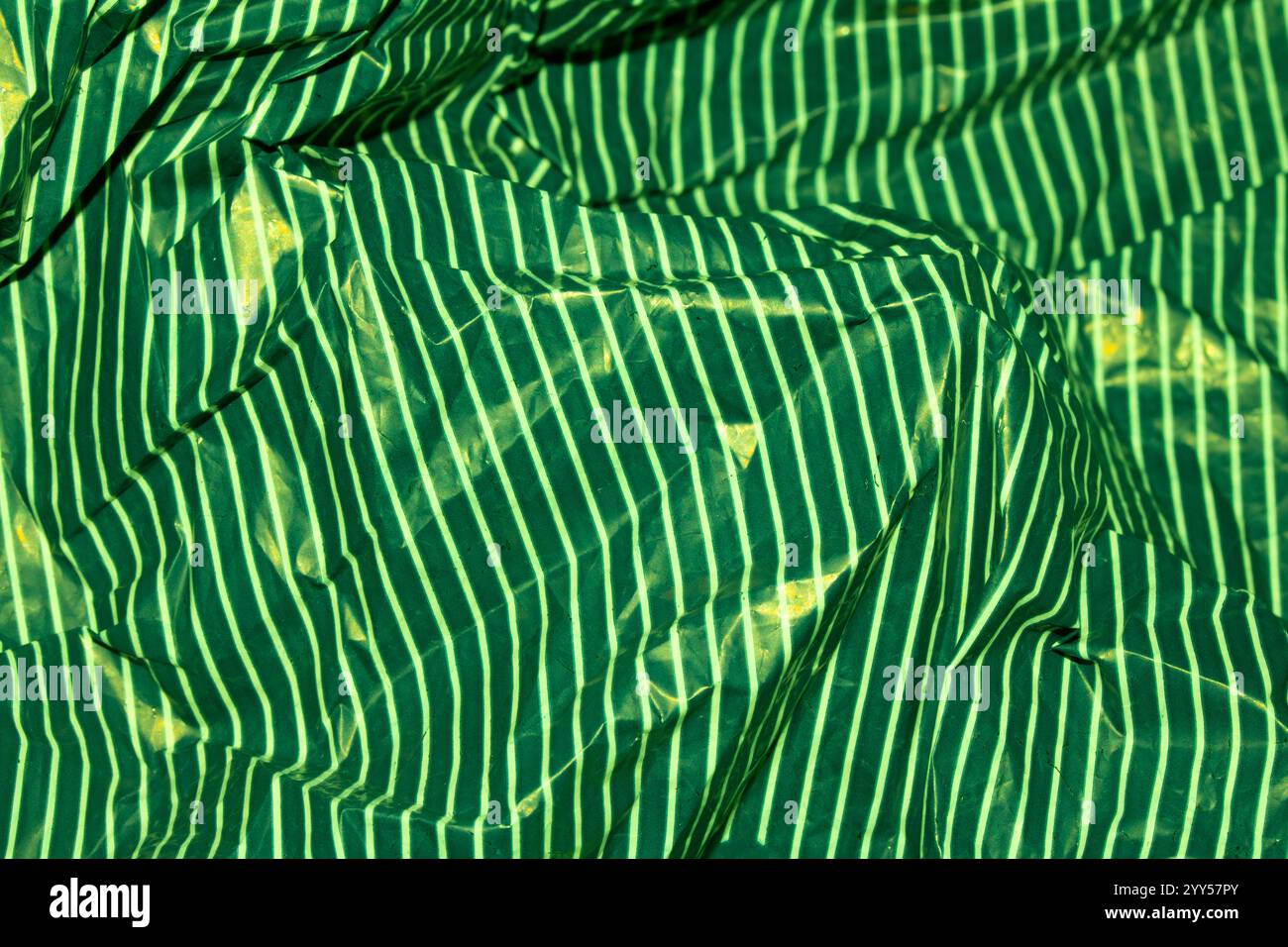 Sweet Wrapper Fine Stripes Lines on Plastic Paper Crumpled Warped ...