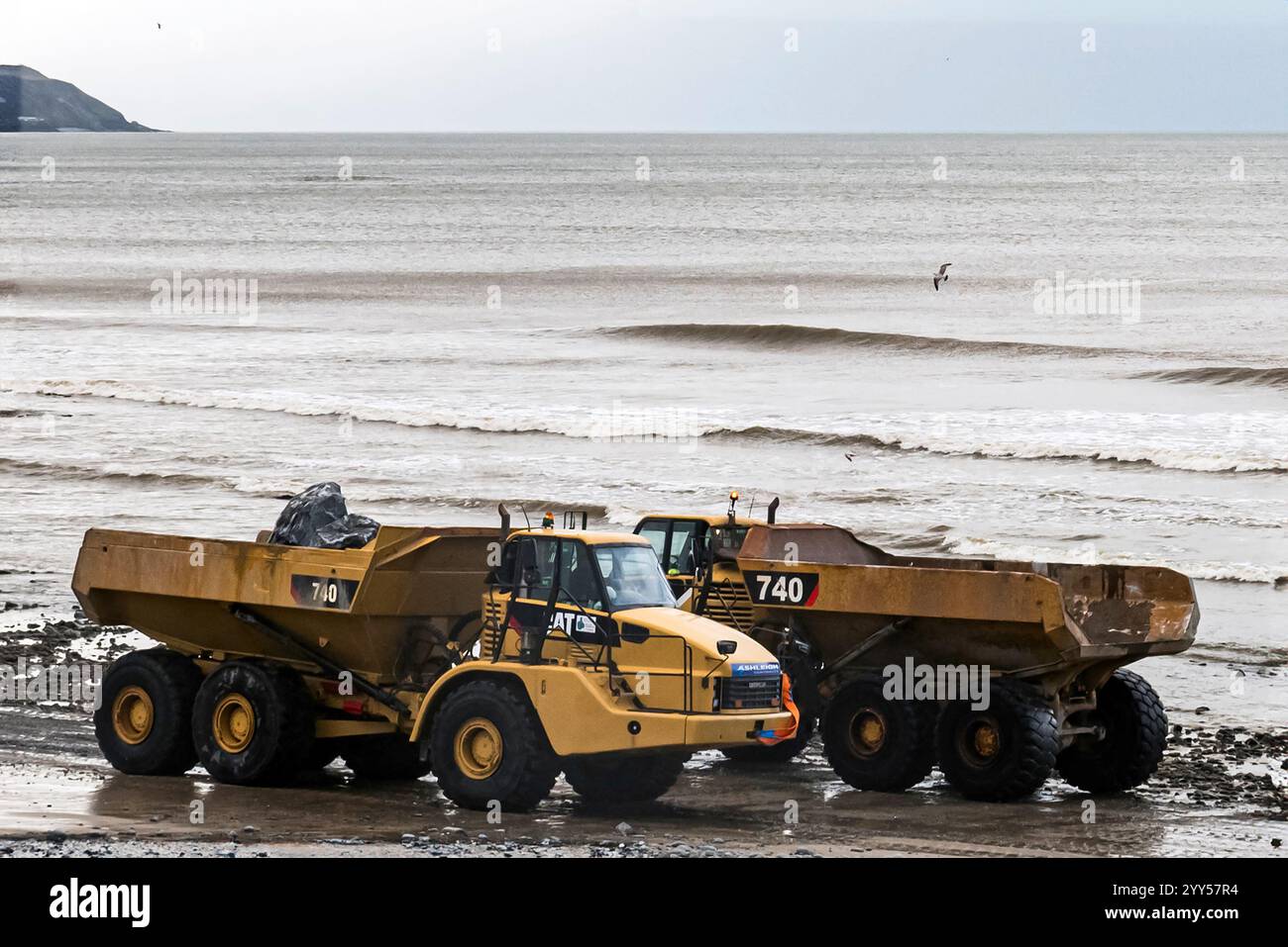 Sae defences, Wales coast, rocks, construction, breakwater, defence ...