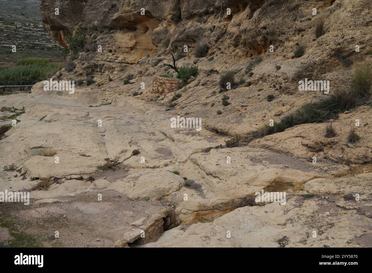 Roman chariot wheel marks, Tolmo de Minateda an archaeological site ...
