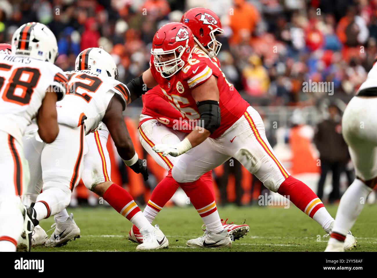 Kansas City Chiefs guard Mike Caliendo (66) looks to block Cleveland ...