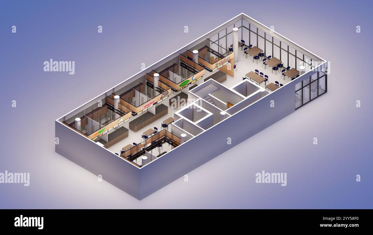 Interior restaurant floor plan hi-res stock photography and images - Alamy