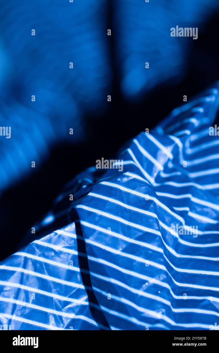 Sweet Wrapper Fine Stripes Lines on Plastic Paper Crumpled Warped ...