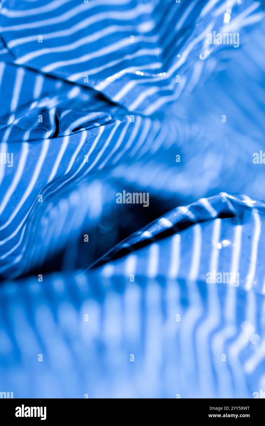 Sweet Wrapper Fine Stripes Lines on Plastic Paper Crumpled Warped ...