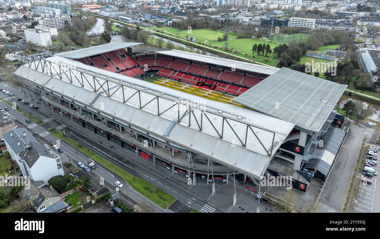 Rennes (Brittany, north-western France): aerial view of the Roazhon ...
